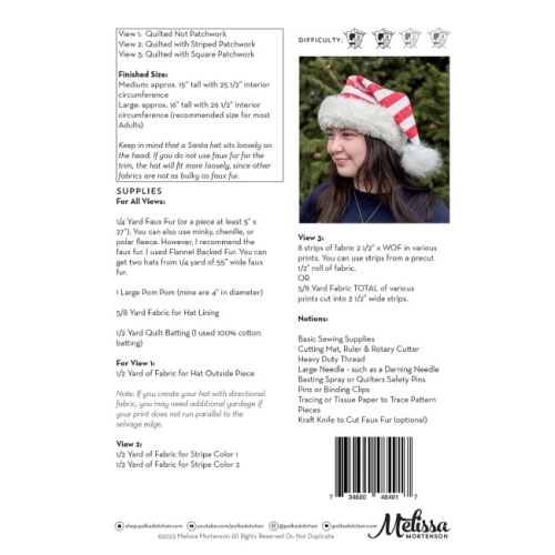 Snowbound Quilted Santa Hat Pattern - The Quilt Shop