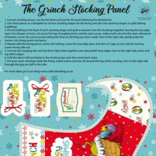 The Grinch Christmas Stocking Panel - The Quilt Shop