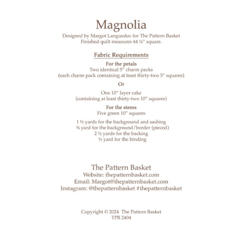 Magnolia - Quilt Pattern - The Quilt Shop