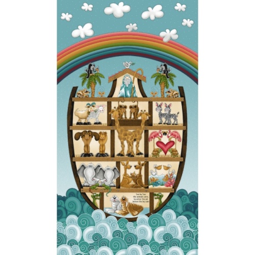 Two By Two - Noahs Ark Book Panel - Henry Glass - The Quilt Shop