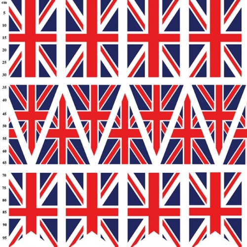 Union Jack Style Flag Bunting Panel - Mixed - The Quilt Shop